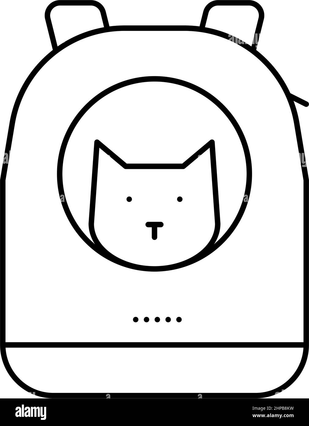 backpack for cat carrying line icon vector illustration Stock Vector ...
