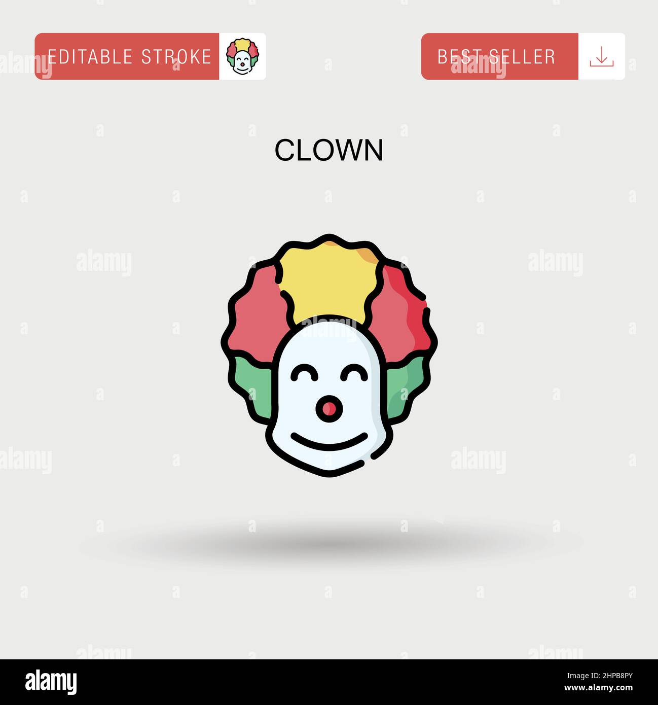 Clown Simple vector icon Stock Vector Image & Art - Alamy