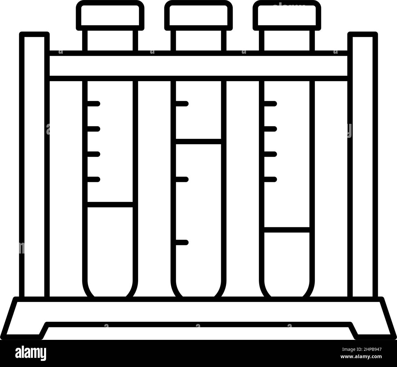 test tube rack line icon vector isolated illustration Stock Vector ...