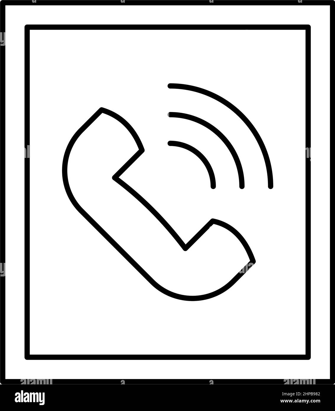 calling service sign line icon vector illustration Stock Vector Image ...