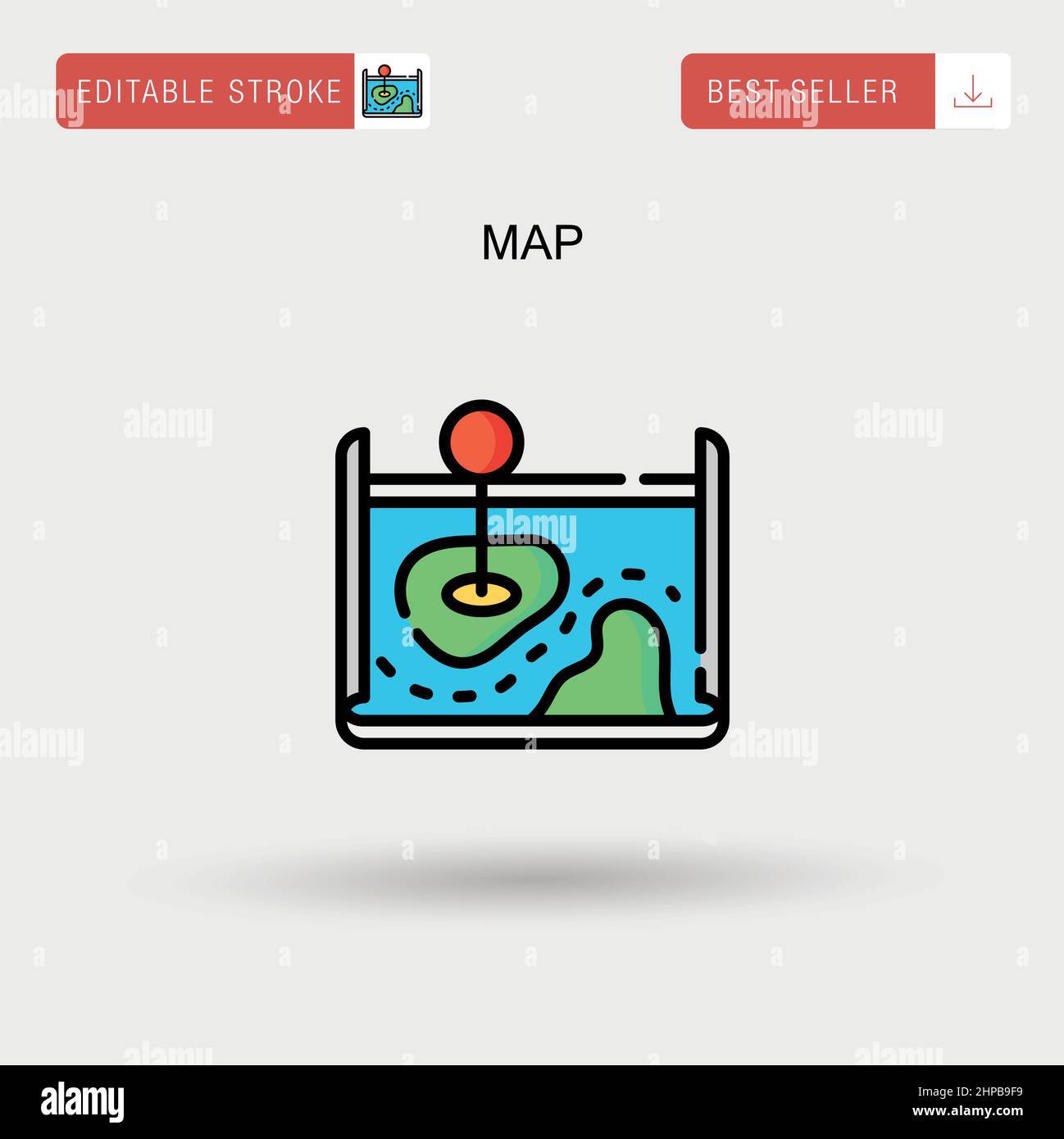 Map Simple vector icon Stock Vector Image & Art - Alamy