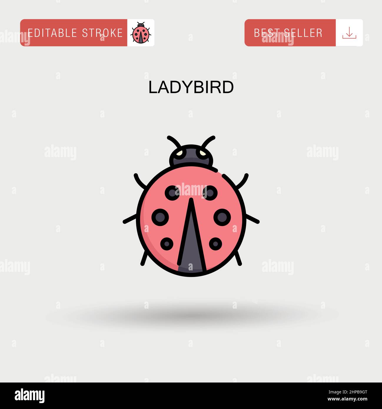 Ladybird Simple vector icon Stock Vector Image & Art - Alamy