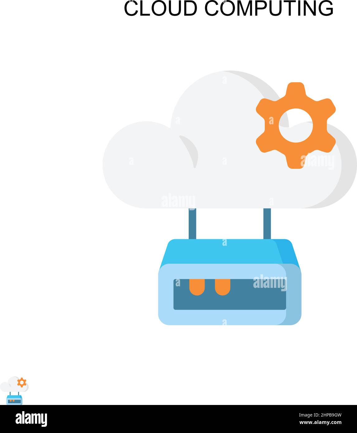 Cloud computing Simple vector icon. Illustration symbol design template ...