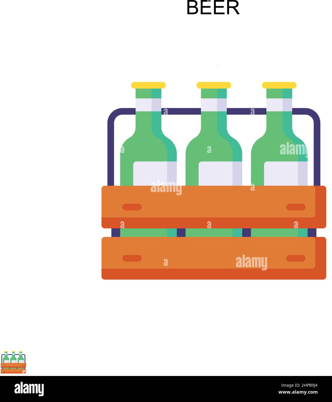 Beer Simple vector icon. Illustration symbol design template for web ...