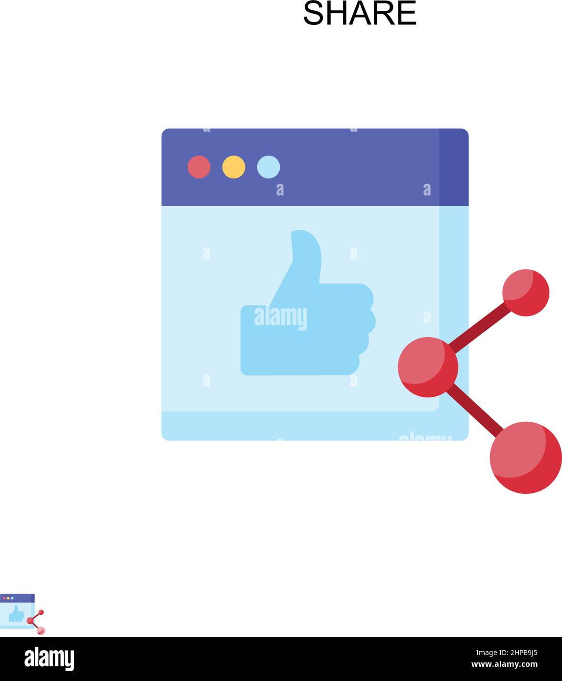 Share Simple vector icon. Illustration symbol design template for web ...