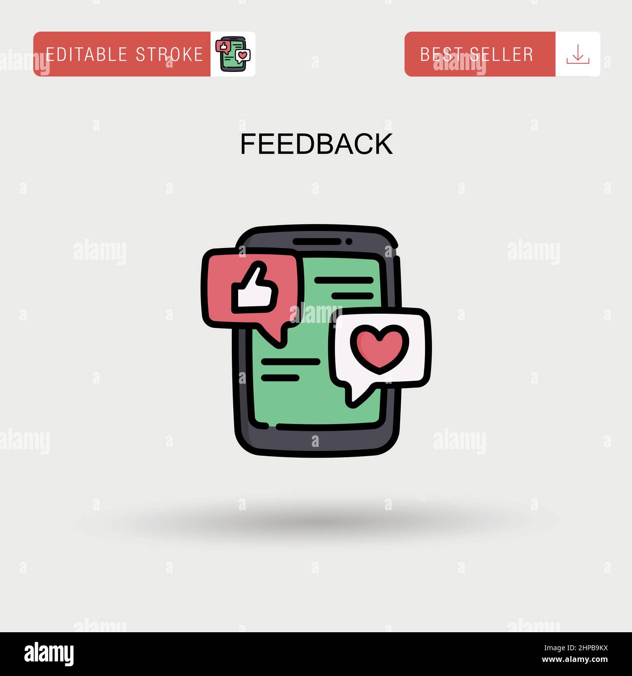 Client feedback icon simple Stock Vector Images - Alamy