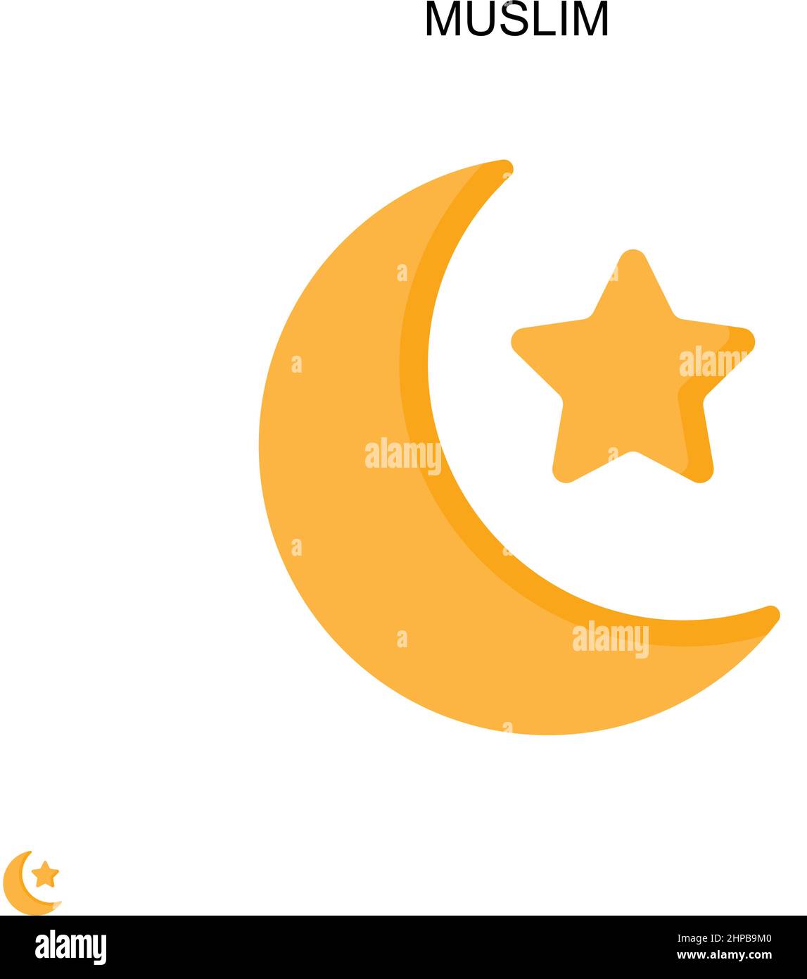 Muslim Simple vector icon. Illustration symbol design template for web ...