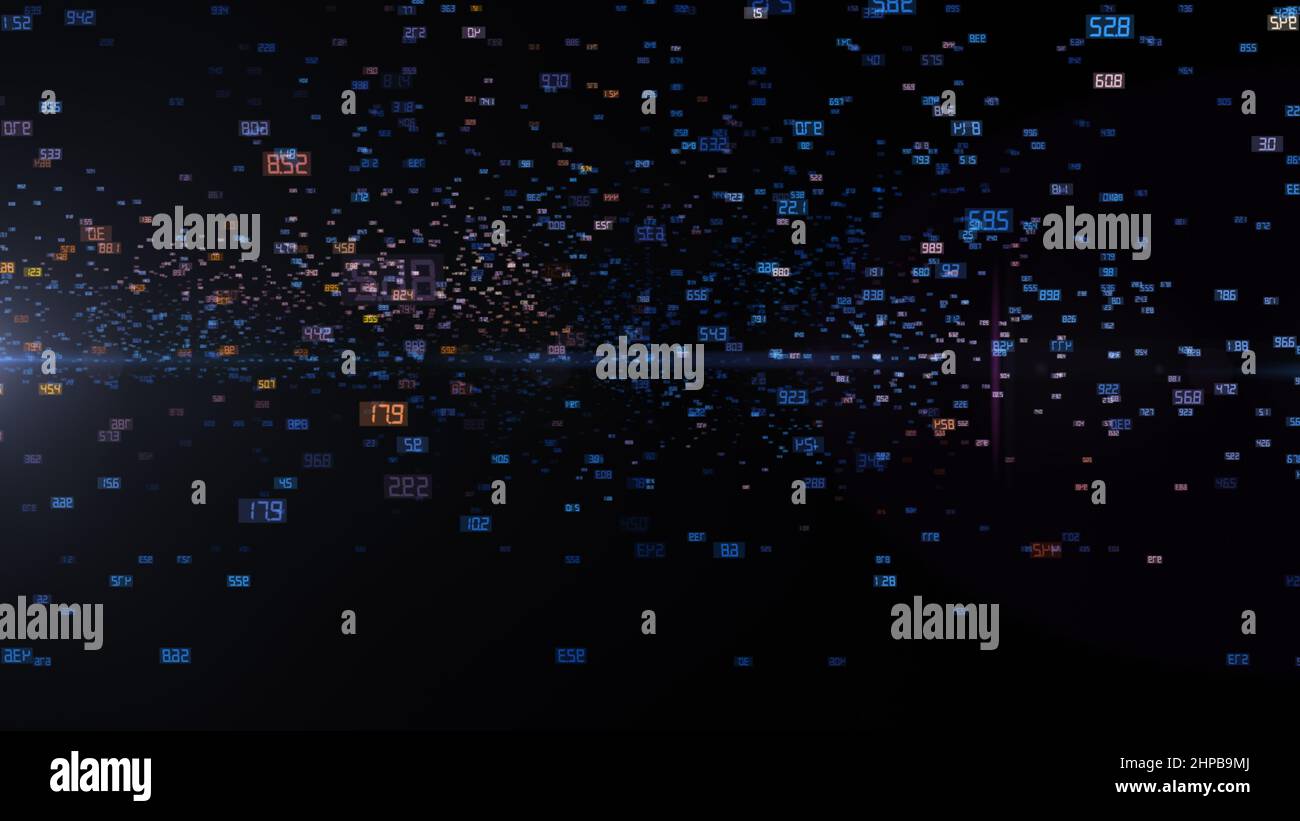 Luminous elements with numbers Stock Photo - Alamy