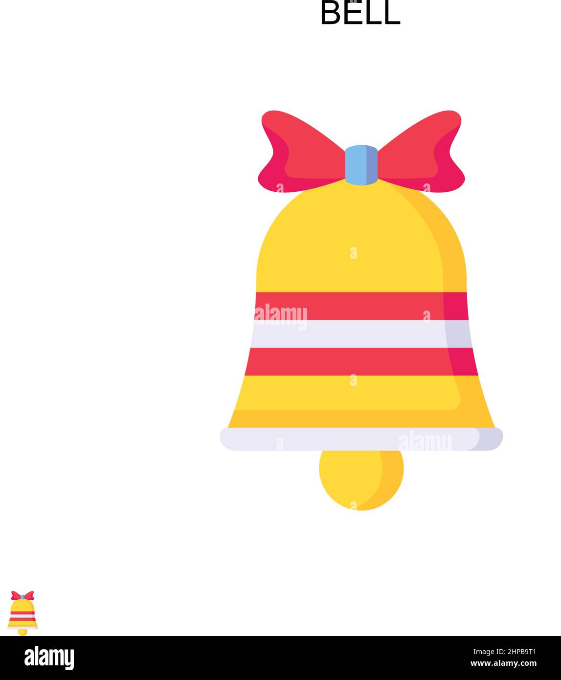 Bell Simple vector icon. Illustration symbol design template for web ...