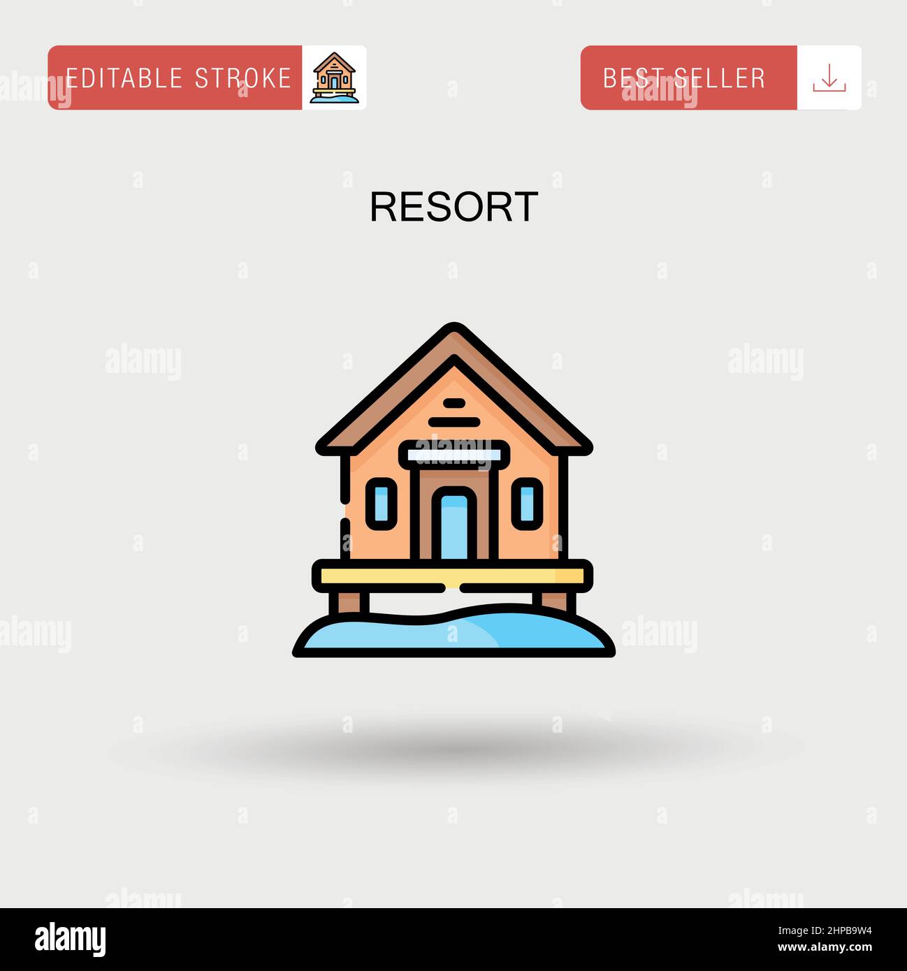 Resort Simple vector icon Stock Vector Image & Art - Alamy