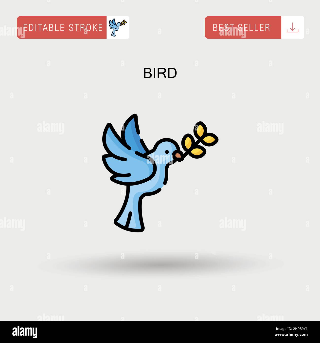 Bird Simple vector icon Stock Vector Image & Art - Alamy