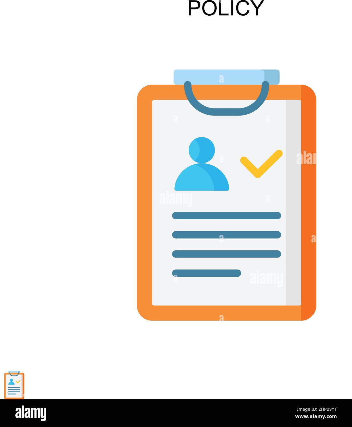 Policy Simple vector icon. Illustration symbol design template for web mobile UI element Stock ...