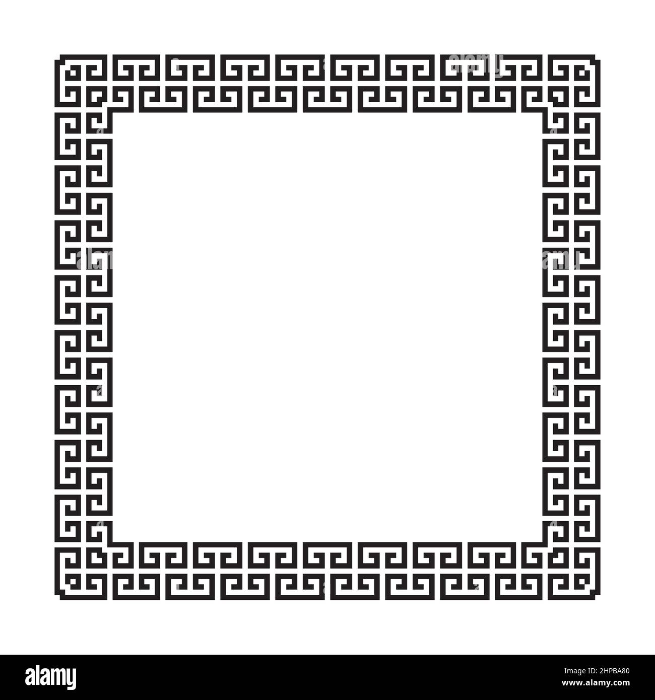 Square frame of simple greek pattern Stock Vector Image & Art - Alamy