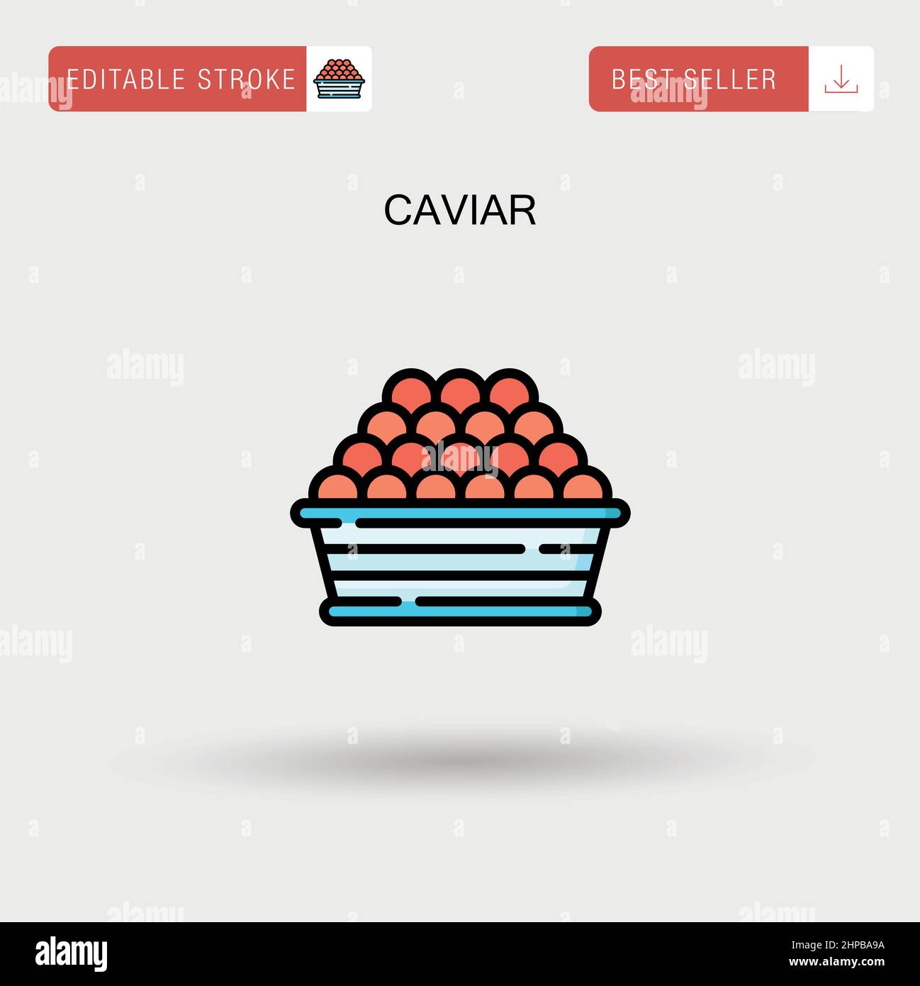 Delicacy food red caviar Stock Vector Images - Alamy