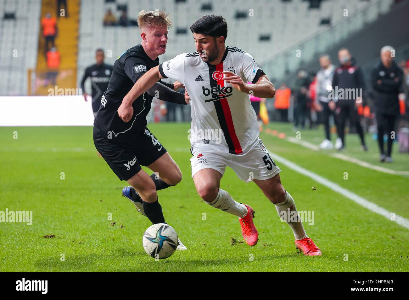 ISTANBUL, TURKEY - FEBRUARY 19: Eric Bjorkander of Altay SK, Guven ...