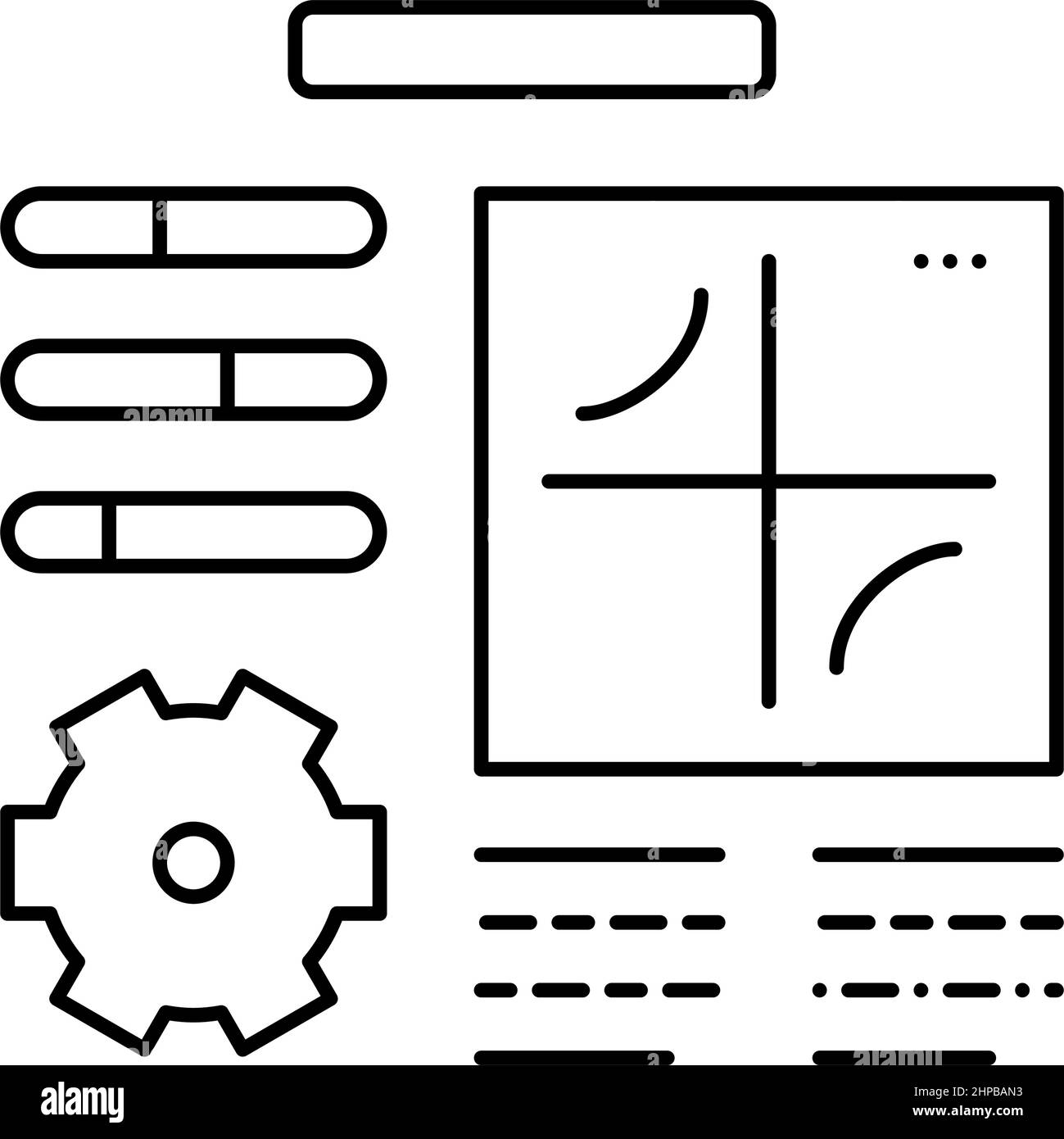Planning Work Process Line Icon Vector Illustration Stock Vector Image