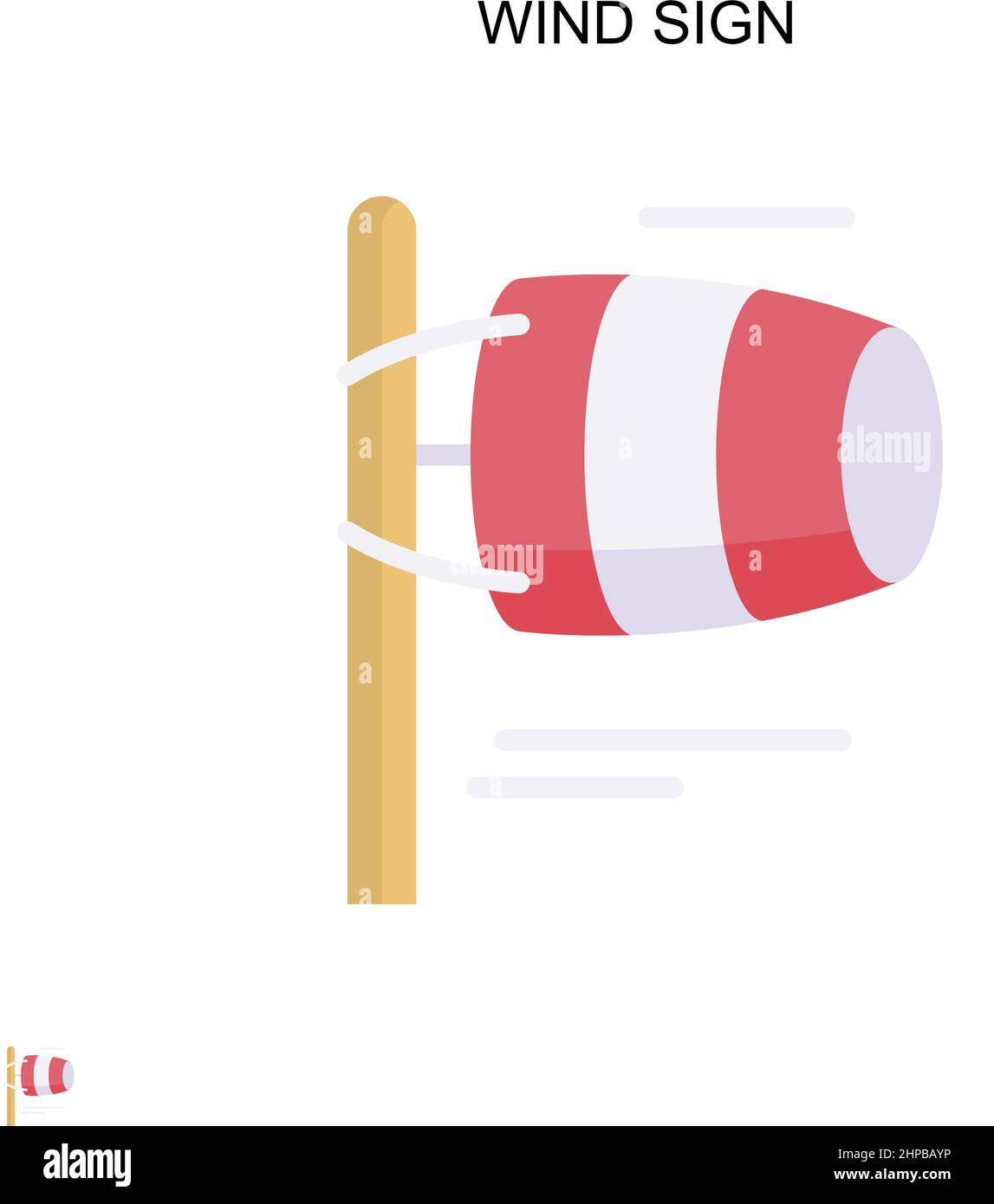 Wind sign Simple vector icon. Illustration symbol design template for ...