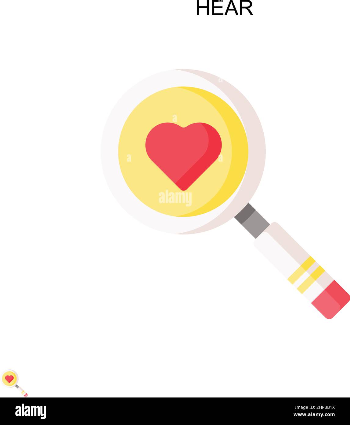 Hear Simple vector icon. Illustration symbol design template for web ...