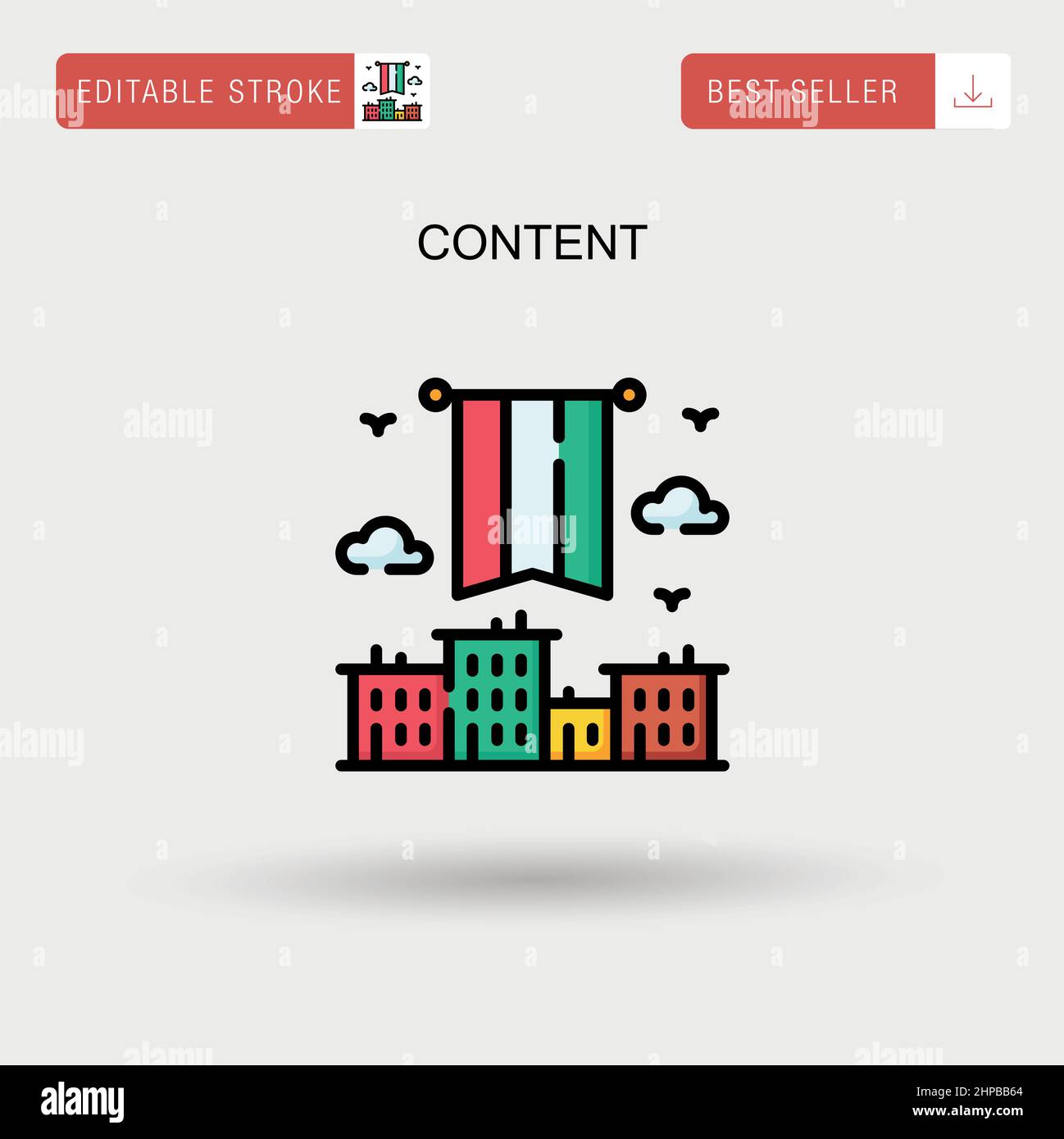 Digital media content icon Stock Vector Images - Alamy