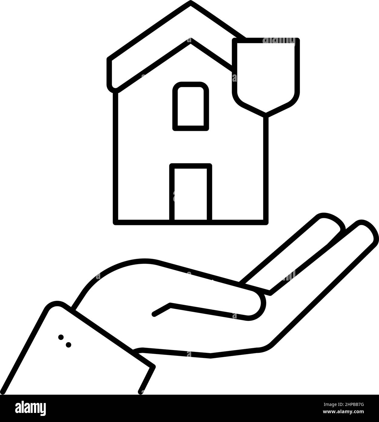 security post line icon vector isolated illustration Stock Vector Image ...