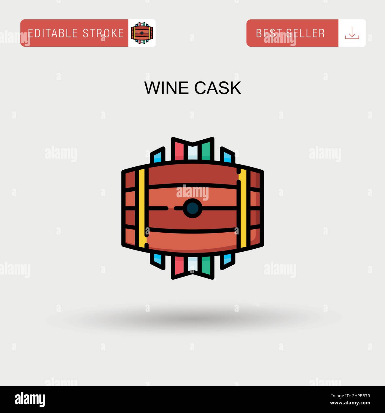 Wine cask Simple vector icon Stock Vector Image & Art - Alamy