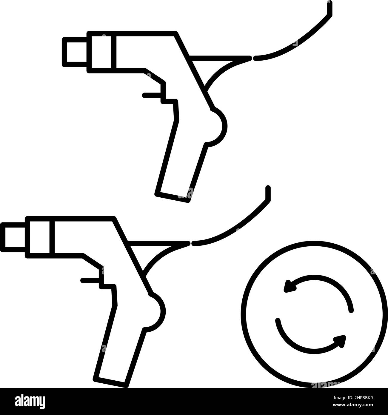 brake levers replacement line icon vector illustration Stock Vector ...