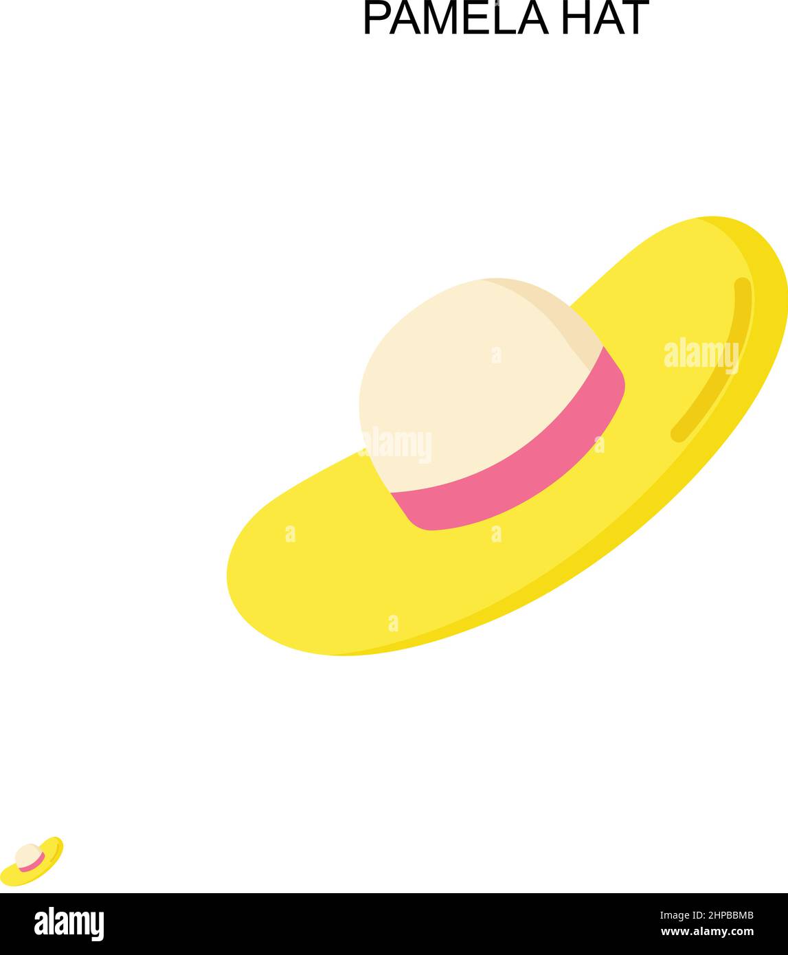 Pamela hat Simple vector icon. Illustration symbol design template for ...