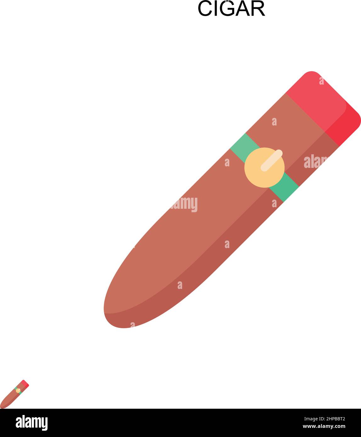 Cigar Simple vector icon. Illustration symbol design template for web ...