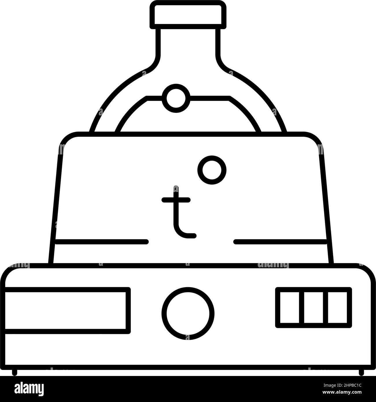 chemical lab heating equipment line icon vector isolated illustration ...
