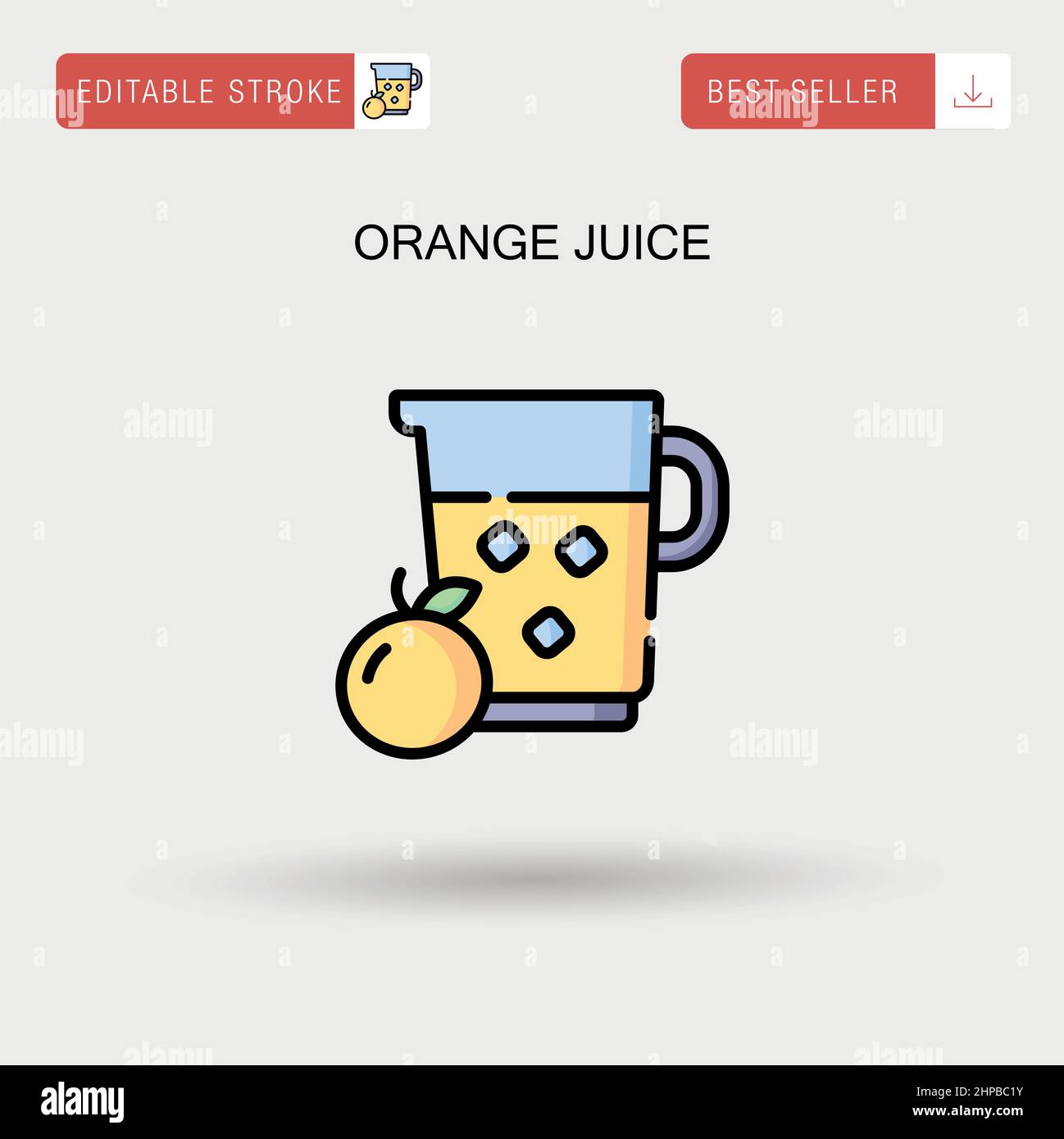 Orange juice with pulp Stock Vector Images - Alamy