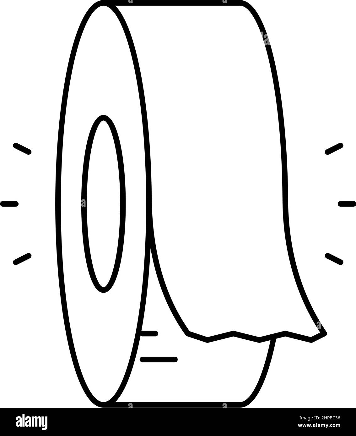 insulation roll line icon vector illustration Stock Vector Image & Art ...