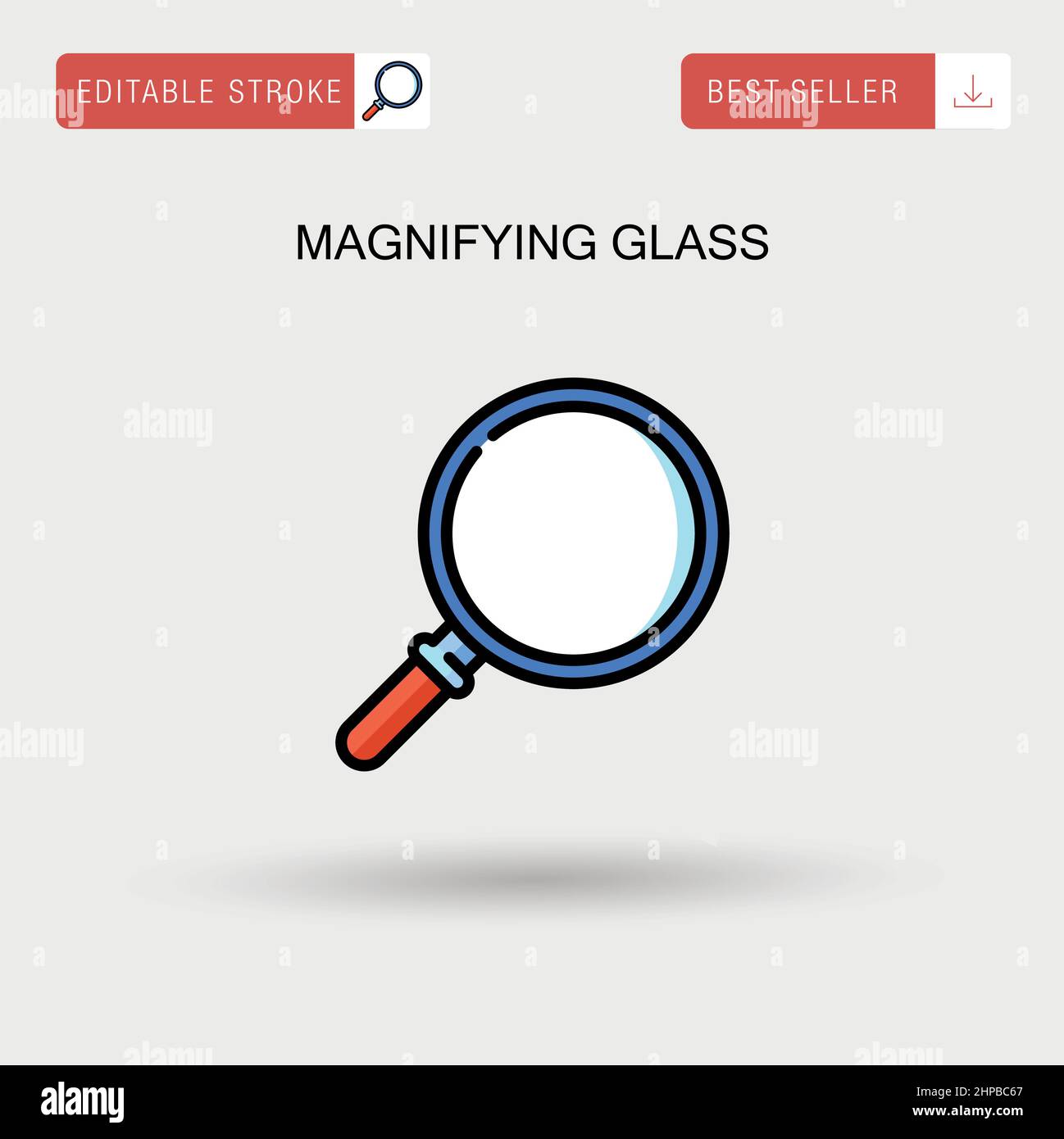 Magnifying glass Simple vector icon Stock Vector Image & Art - Alamy