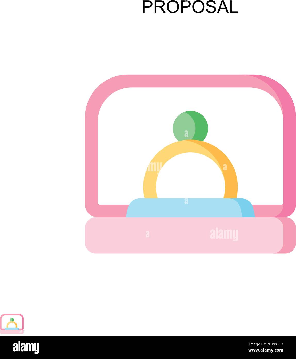 Proposal Simple vector icon. Illustration symbol design template for ...