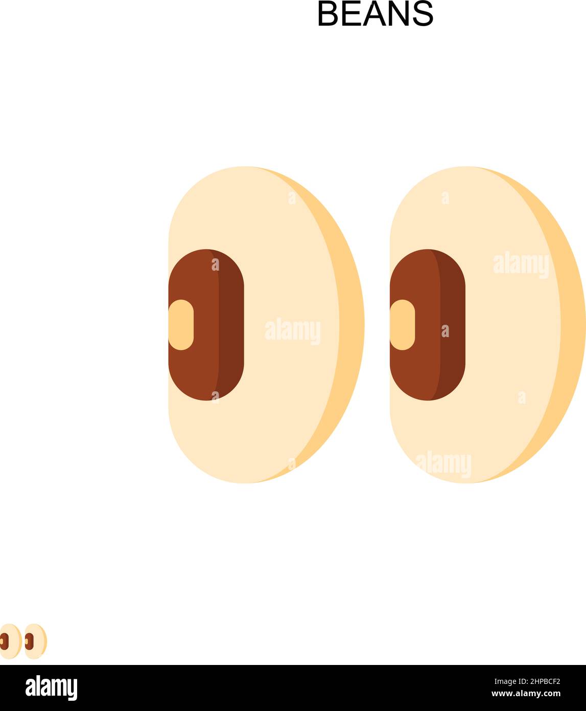 Beans Simple vector icon. Illustration symbol design template for web ...