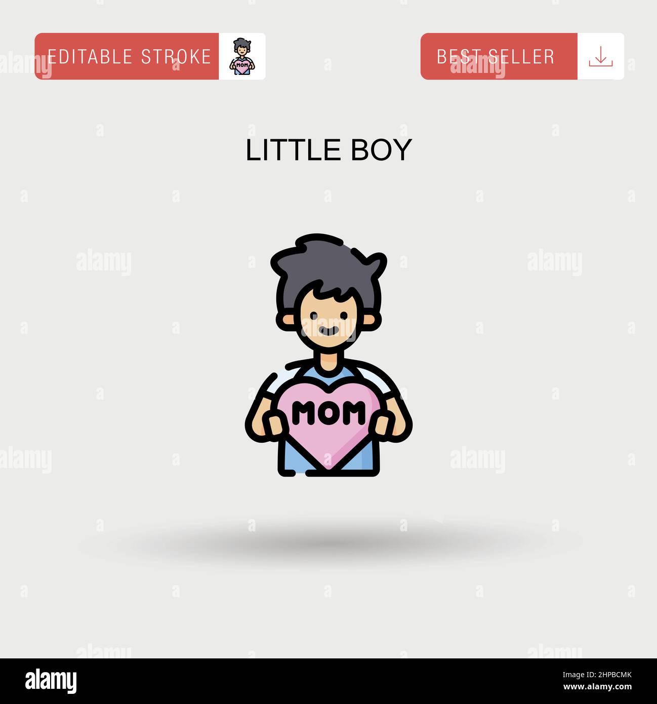 Little boy Simple vector icon Stock Vector Image & Art - Alamy