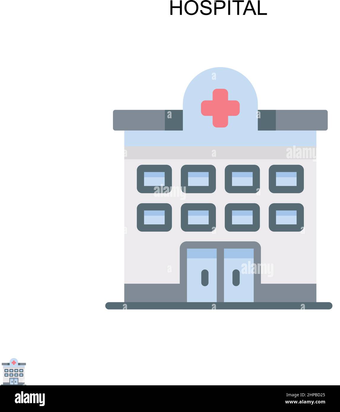 Hospital Simple Vector Icon Illustration Symbol Design Template For