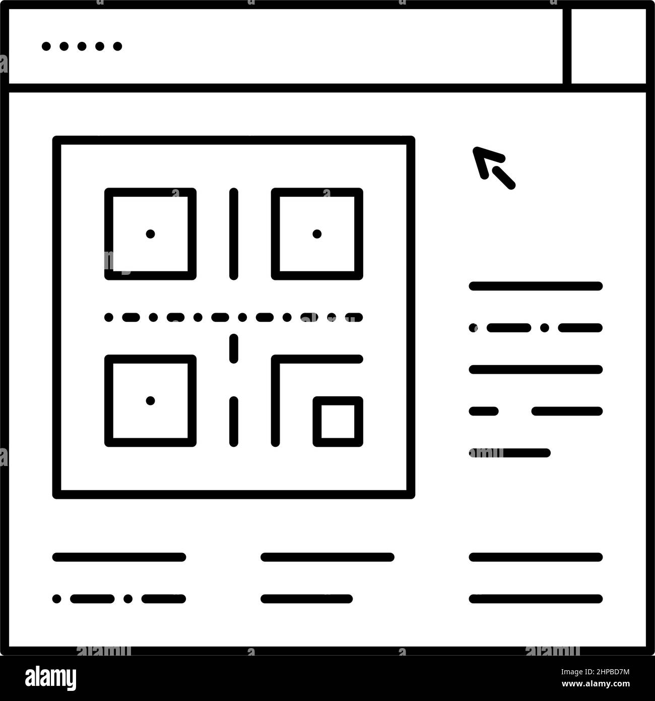 online qr code line icon vector isolated illustration Stock Vector ...