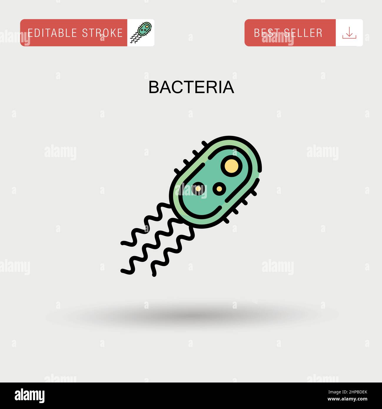 Bacteria Simple vector icon Stock Vector Image & Art - Alamy