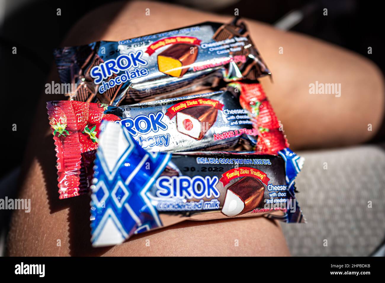 Hollywood, USA - August 5, 2021: Storebought different packaged Russian ...