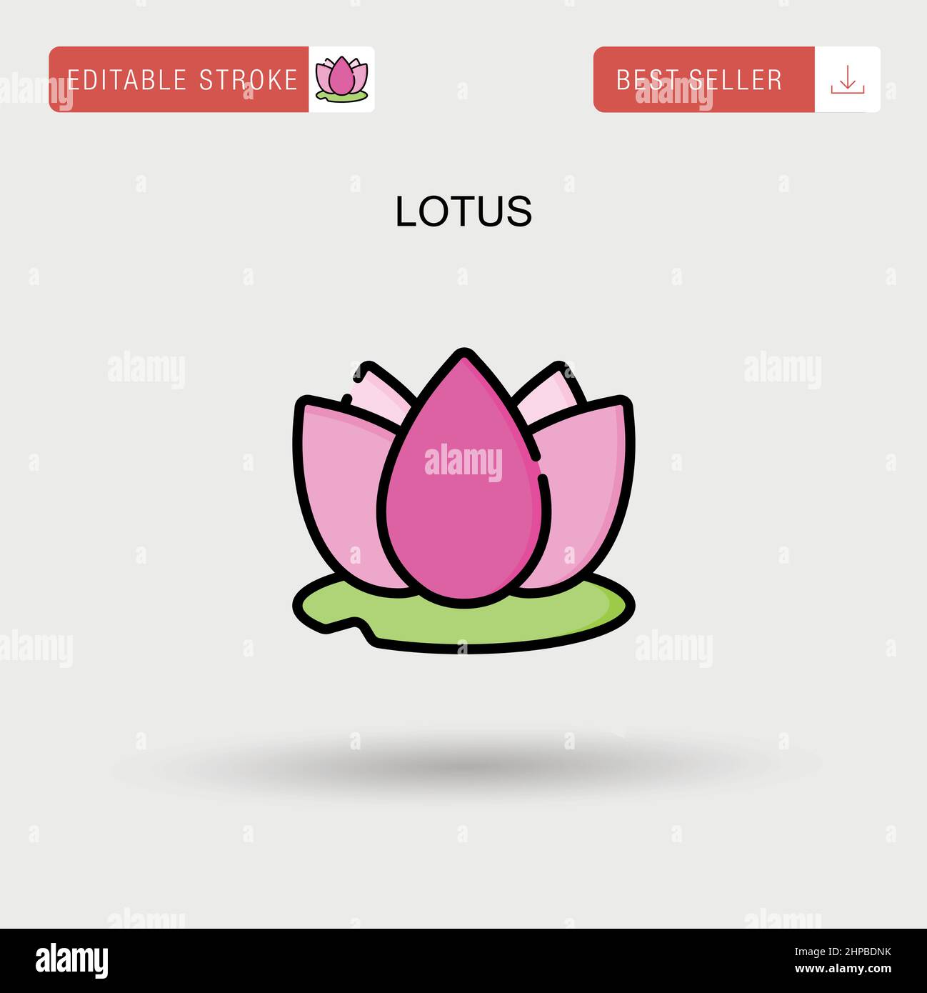 Lotus Simple vector icon Stock Vector Image & Art - Alamy