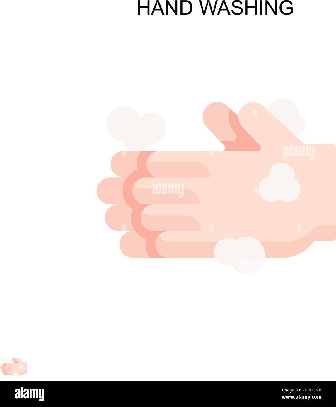 Hand washing Simple vector icon. Illustration symbol design template ...
