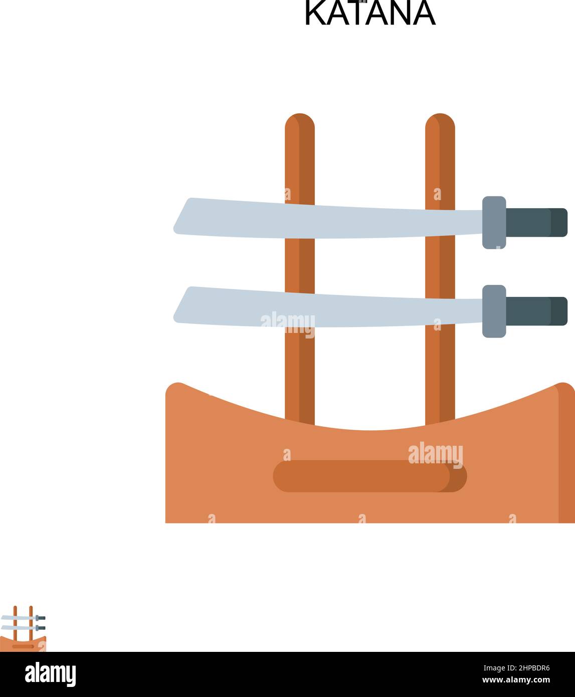 Katana Simple vector icon. Illustration symbol design template for web ...