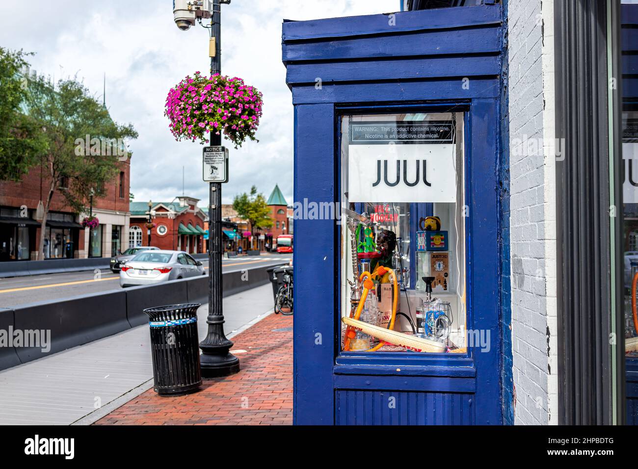 Washington DC, USA - August 18, 2021: Georgetown M street sign for ...