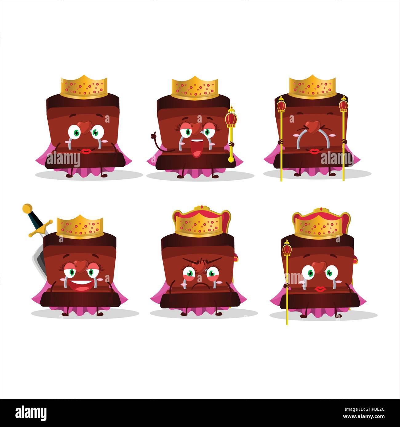 Queen and her magic clothes cartoon of red ring box wearing tiara ...