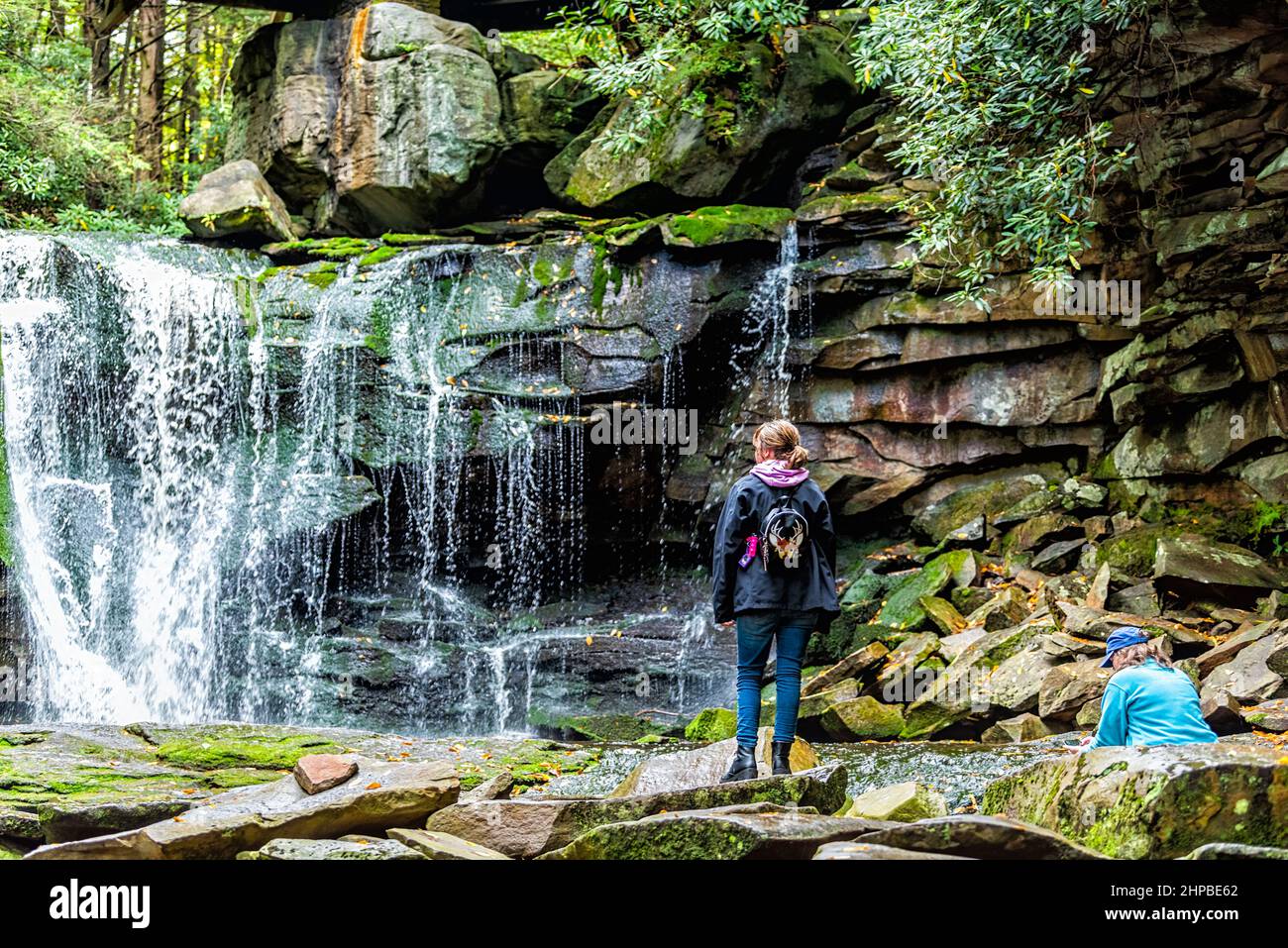 Davis, USA - October 5, 2020: People looking standing by Blackwater ...