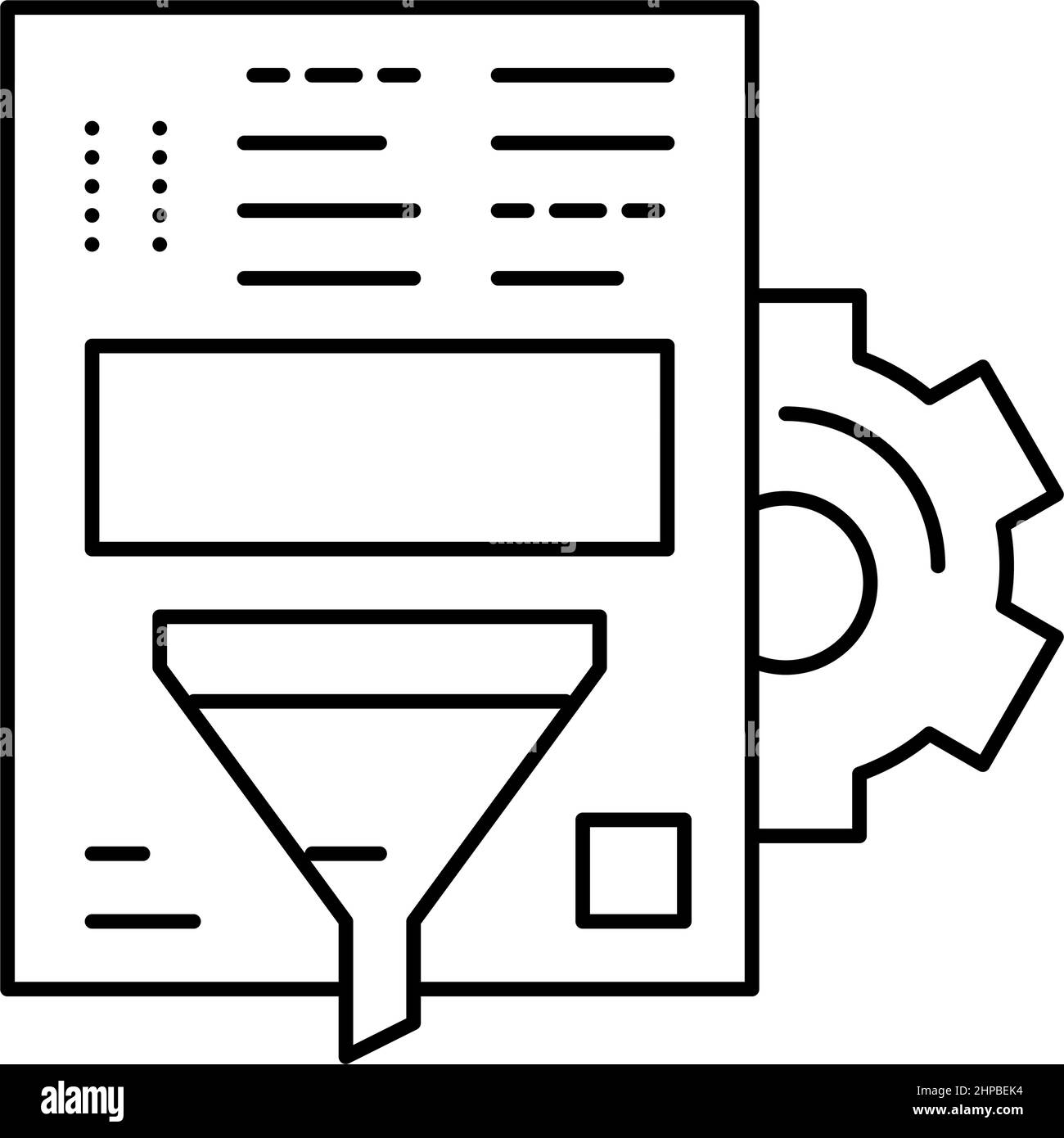 binary code and folders line icon vector illustration Stock Vector ...