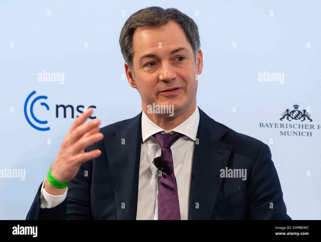 Munich, Germany. 20th Feb, 2022. Alexander De Croo, Prime Minister of ...