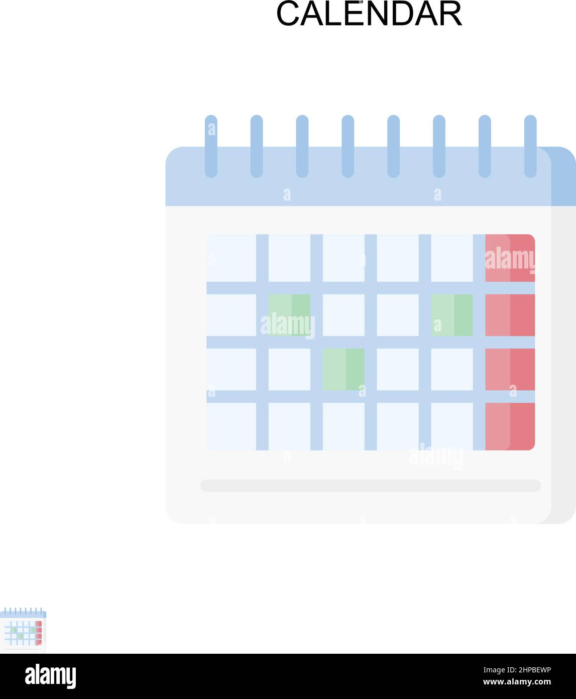 Calendar Simple vector icon. Illustration symbol design template for ...