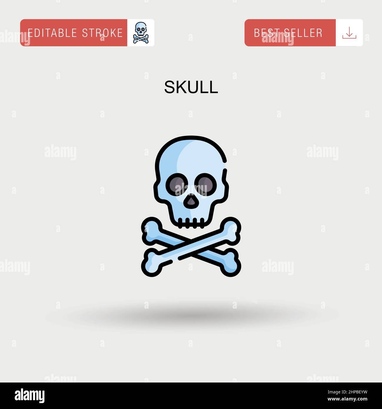 Skull Simple vector icon Stock Vector Image & Art - Alamy
