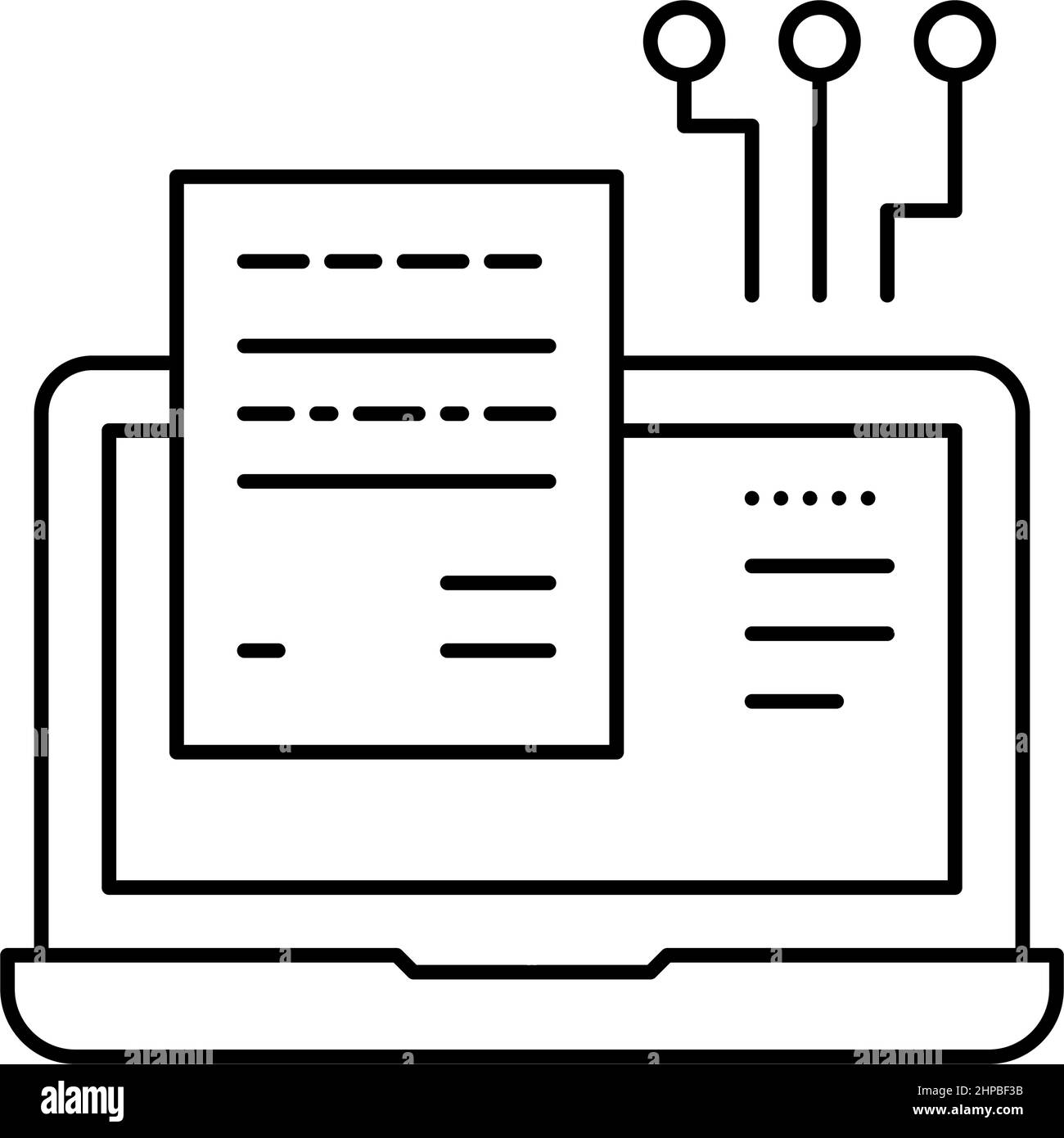 job working steps and tasks line icon vector illustration Stock Vector ...